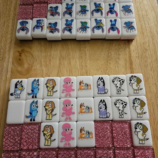 XL Seaside Escape Tile Game Diy Handmade Customized Mahjong Tiles Set ...