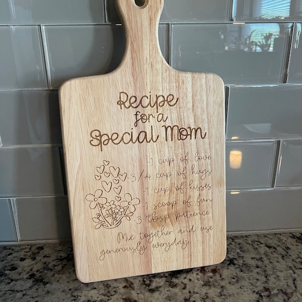 Mothers Day Recipe Cutting Board SVG, Digital File, Special Mother ...