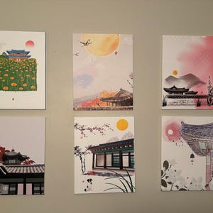 Hanok Wall Art, Korean Printable Art, Seoul Artwork, Korean Digital ...