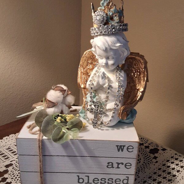 Cherub Holding Bird Crowned Cherub Cherub With Crown Winged Cherub ...