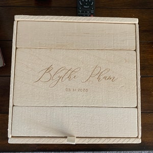 LARGE SIZE Baby Girl Keepsake Box // Personalized Box Wood | Etsy