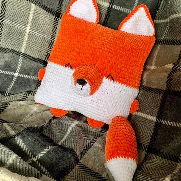 Crochet Pattern Fox, Crochet Pillow Fox, Amigurumi Pattern Fox ...