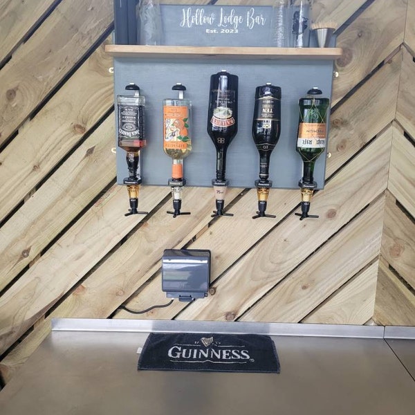 Handmade Pine Optics Bar, Personalised, Home Bar, Wall Mounted Optics ...