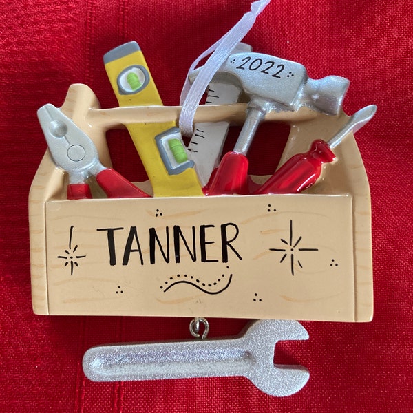 Tool Box Ornament, Personalized Tool Chest Christmas Ornament, Handyman ...