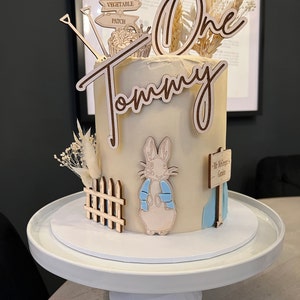 Peter Rabbit Themed Wooden Cake Topper Set - Etsy UK