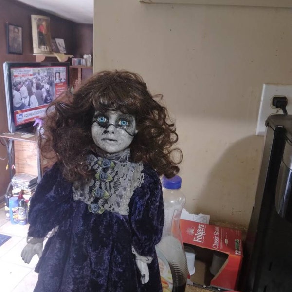 Creepy Doll Dark Art Disturbing Girl Doll Spooky Zombie Dollz Original ...
