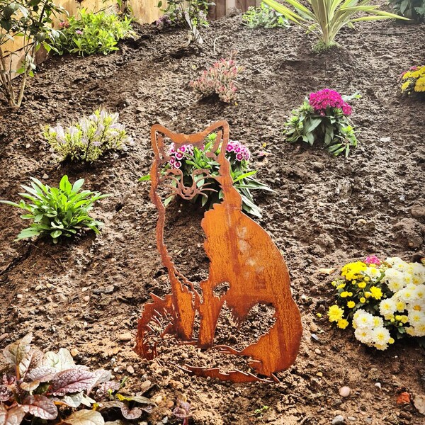 Rusty Metal Fox Garden Fox Fox Decoration - Etsy