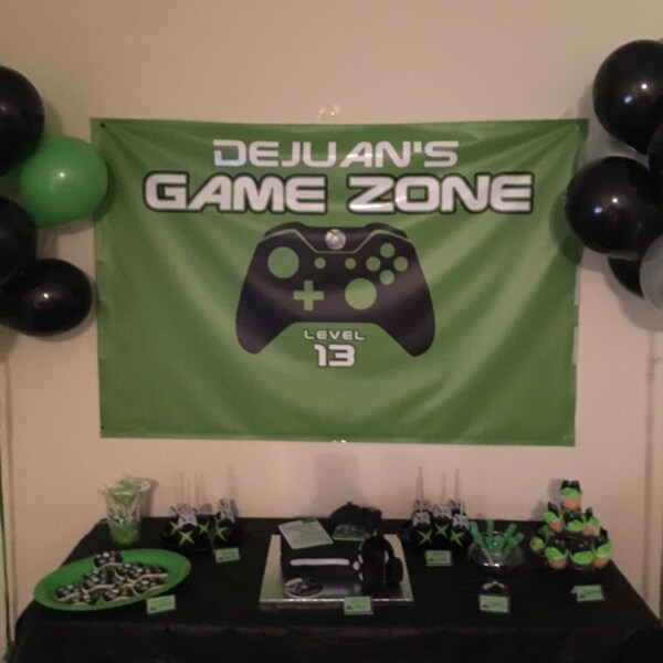 Video Game Party Backdrop for Dessert Table or Candy Buffet- JPEG and ...