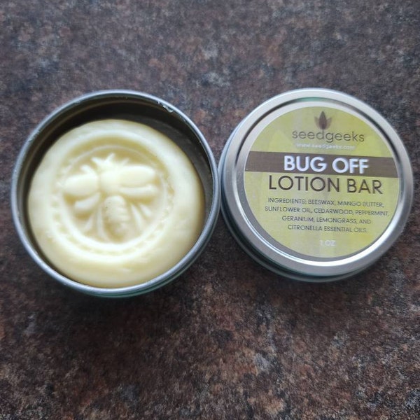 Bug off Lotion Bar Natural Insect Repellent, Solid Lotion Bar, Body ...