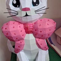 Bunny Papercraft 3D DIY Low Poly Paper Crafts Easter Rabbit Decor Model ...