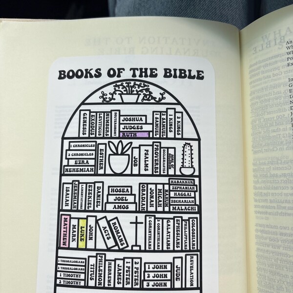 Bible Reading Tracker Sticker- for Bible Journaling and Note Taking ...