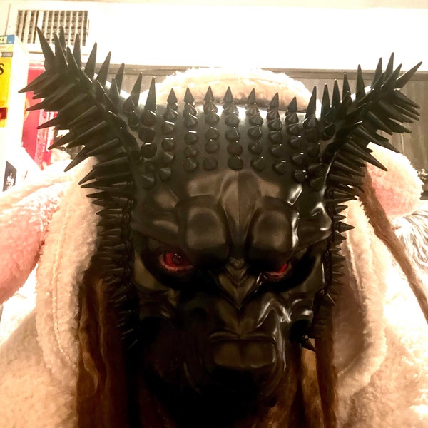 Angry Wolf Spikes Masquerade Mask Cosplay Halloween Costume Hunted ...