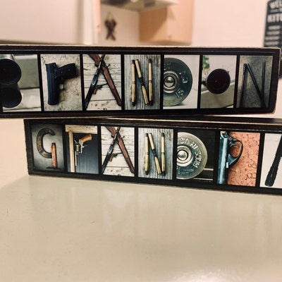 Gun Letter Art, Custom Gun Last Name Sign, Custom Gun Art Artwork, Gun ...