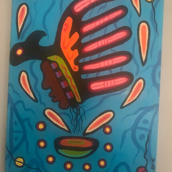 Owl Original Piece of Art by Ojibway Anishinaabe Artist Stand Alone ...