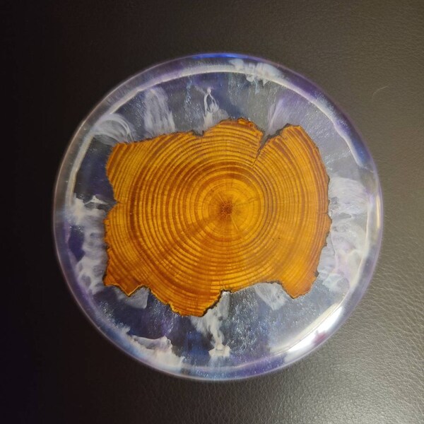 12" Round Red Cedar Epoxy Table Centerpiece Table Art Display Board ...