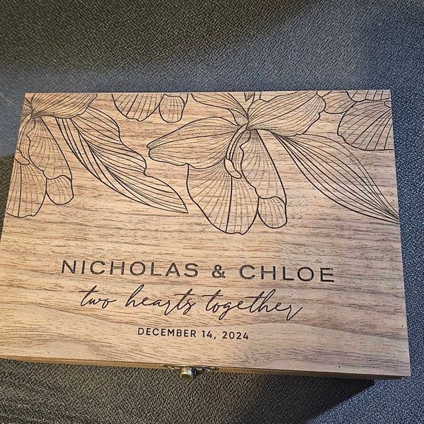 Custom Memory Keepsake Wooden Love Box With Personalization ...