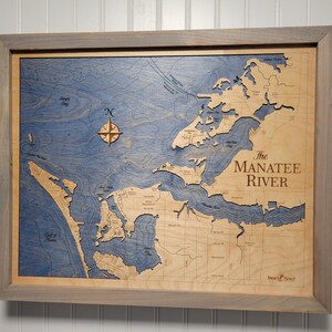 Outer Banks 3D Wood Map Tide Clock, Coastal Home Decor, OBX Nautical ...