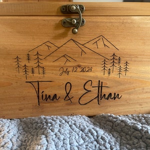 Wooden Memory Box, Time Capsule Box, Baby Keepsake Box, Children's ...