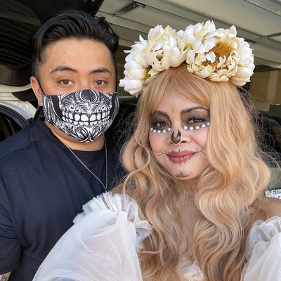 Custom Hand Made Skull Face Mask Reusable and Washable With - Etsy