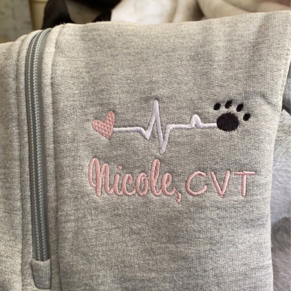 Vet Tech Pullover Sweatshirt Jacket, Gift for Vet, Vet Assistant, Vet ...