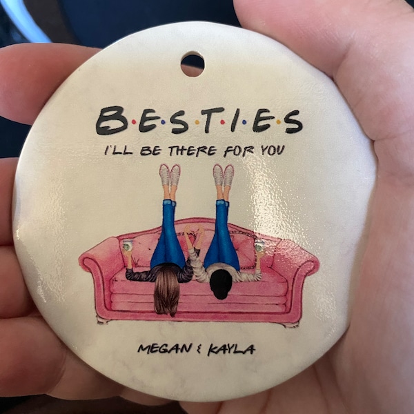 Personalized Besties Ornament, Custom Best Friends Gifts, Best Friends ...