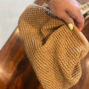 Raffia Colorful Crochet Clutch Bag Straw Knitted Raffia Bag Natural ...