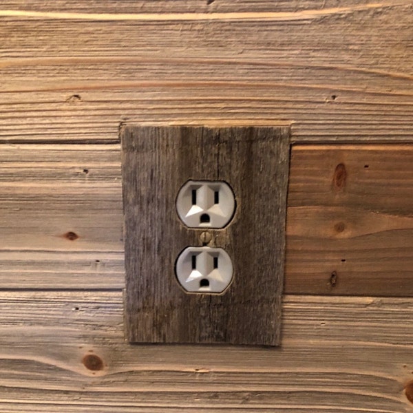 Weathered Wood Outlet Cover, Outlet Cover, Barn Wood, Drift Wood ...