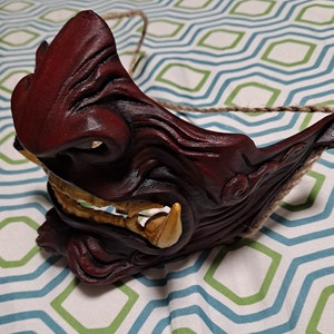 Samurai Wolf Mask Samurai Mask Oni Mask Mempo Cosplay | Etsy