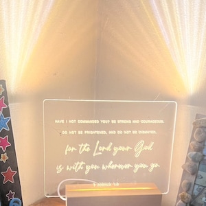 Personalized Bible Verse LED Light, Custom Favorite Bible Verse Gift ...