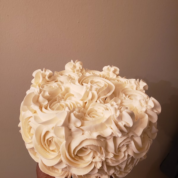 Rosette Fake Cake Ivory Frosting Approx. 6.75w X 4h Fab Photo Prop ...
