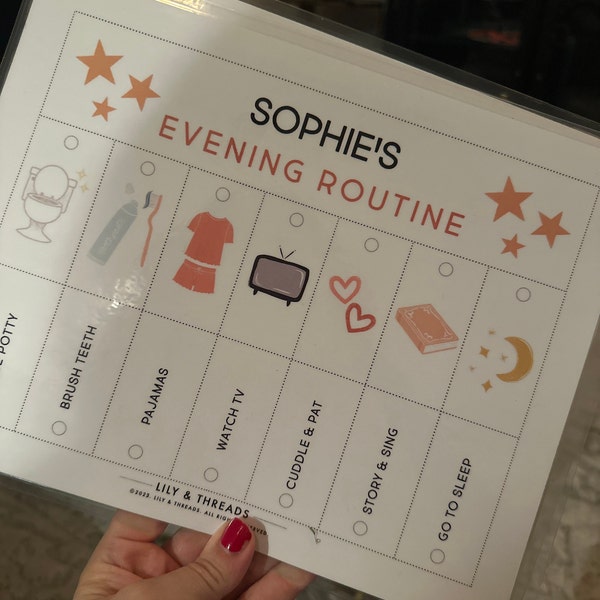 Editable Morning & Evening Routine Chart, Visual Schedule (digital ...