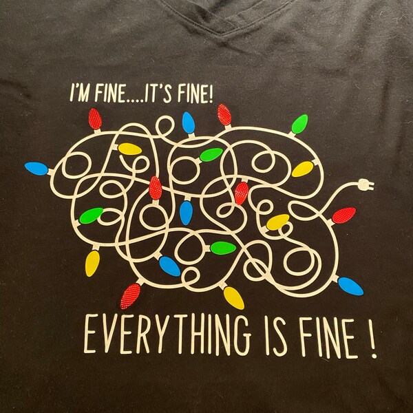 I'm Fine It's Fine Everything is Fine SVG, I'm Fine SVG, Tangled Lights ...