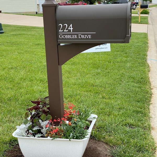 Brilliant White Snappot® Post Planter Kit-flower Pot for Mailbox Post ...
