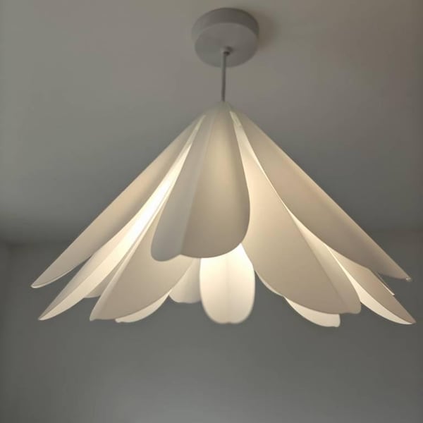 Lotus Flower Light Shade, Red Lampshade, Modern Pendant Lighting, Made ...