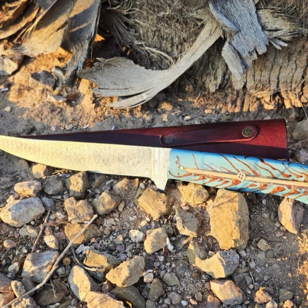Fishing Fillet Knife 13" Custom Handmade Hunting Knife Christmas Gift ...