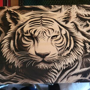 3D Tiger Laser Engrave File: Wood Burning PNG, SVG (digital Download ...