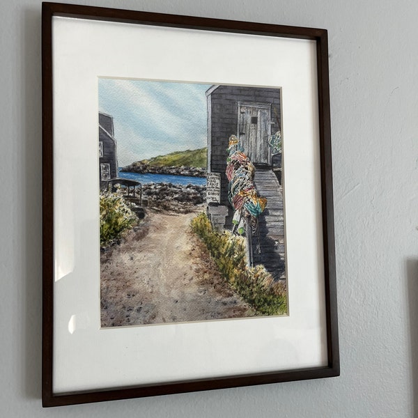 Monhegan Island Fish House, Maine Painting, Original or Print ...