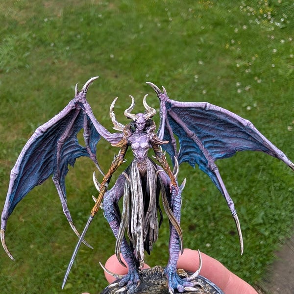 Demon Queen Miniature - Lord of the Print | Infernal Daemon of Slaanesh ...