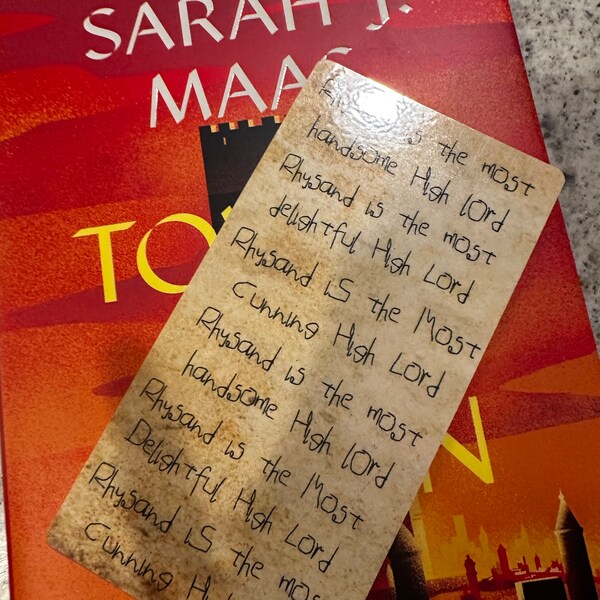 ACOTAR House of Wind Library Card Bookmark A Court of Thorns and Roses ...