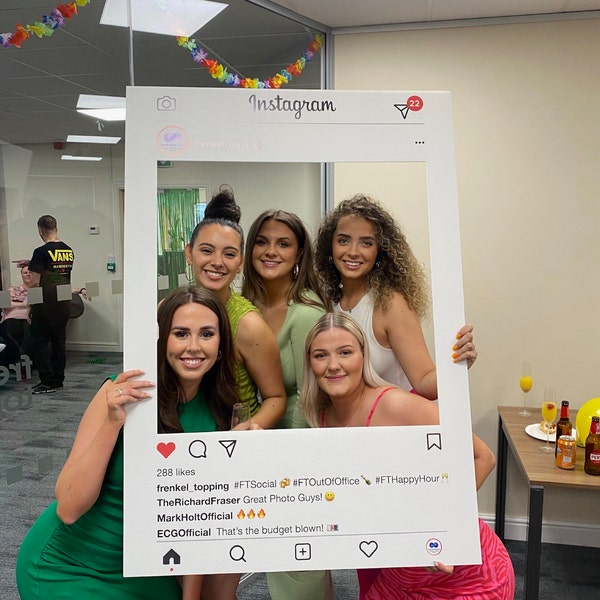 Personalised Selfie Frame for Parties | Custom Instagram Selfie Frame ...