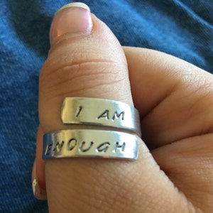 Be Brave Ring Adjustable Ring Wrap Ring Twist Ring Silver Ring ...