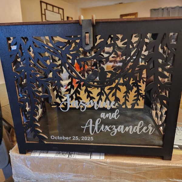 Black and Gold Card Box, Gothic Wedding Card Box - Etsy