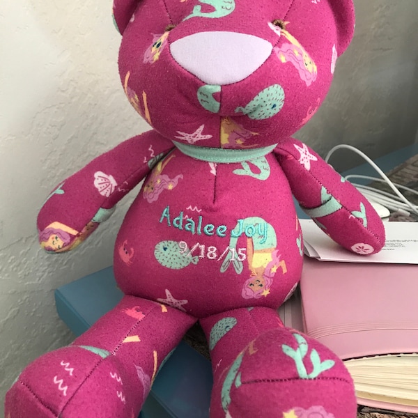 Custom Keepsake Baby Bear: Personalized Plush Made From Cherished Baby ...