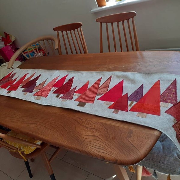 Christmas Tree Table Runner Pattern (downloadable) - Christmas Table ...