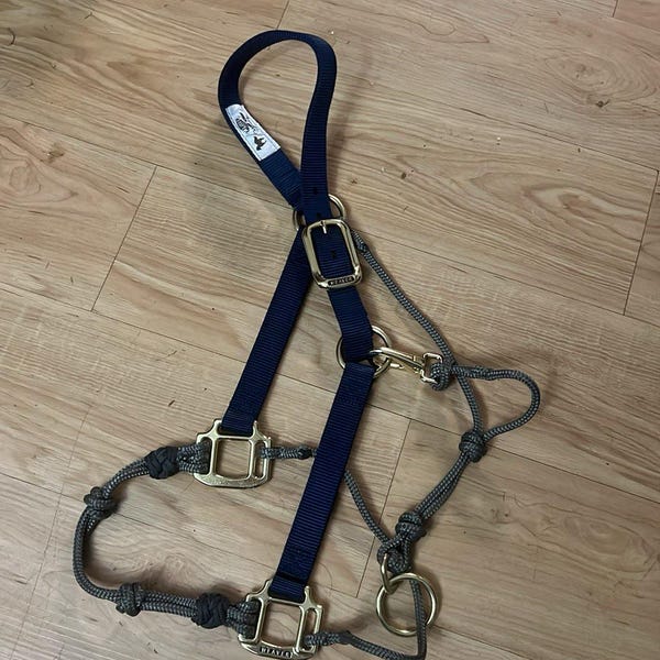 Ready to Ship! Handmade Rope Horse Sidepull Bitless Bridle Hackamore - Etsy