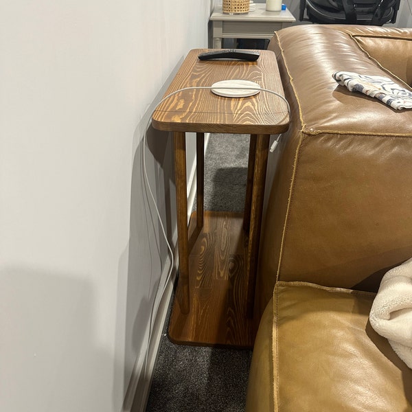 Narrow Side Table for Livingroom, Couch Table, Walnut Wood Sofa Table ...