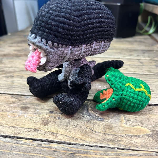 Crochet PATTERN Lil'xeno | Cute and Little Scary Amigurumi Alien From ...