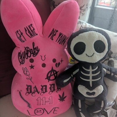 10/12 Ballerina & Fluffy Rainbow Lil Peep Tatted Plushies Please Read ...