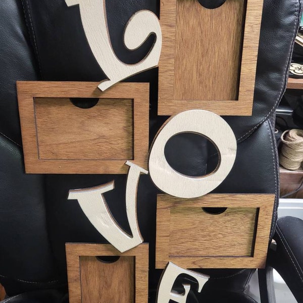 Wooden Photo Frame "love". Laser Cut Vector Model. Cdr , Dxf, Svg, Ai ...