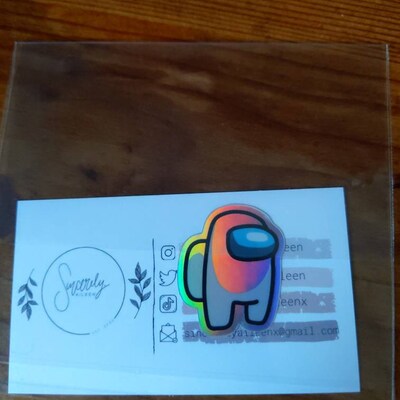 Holographic Among Us Crewmate Sticker - Etsy